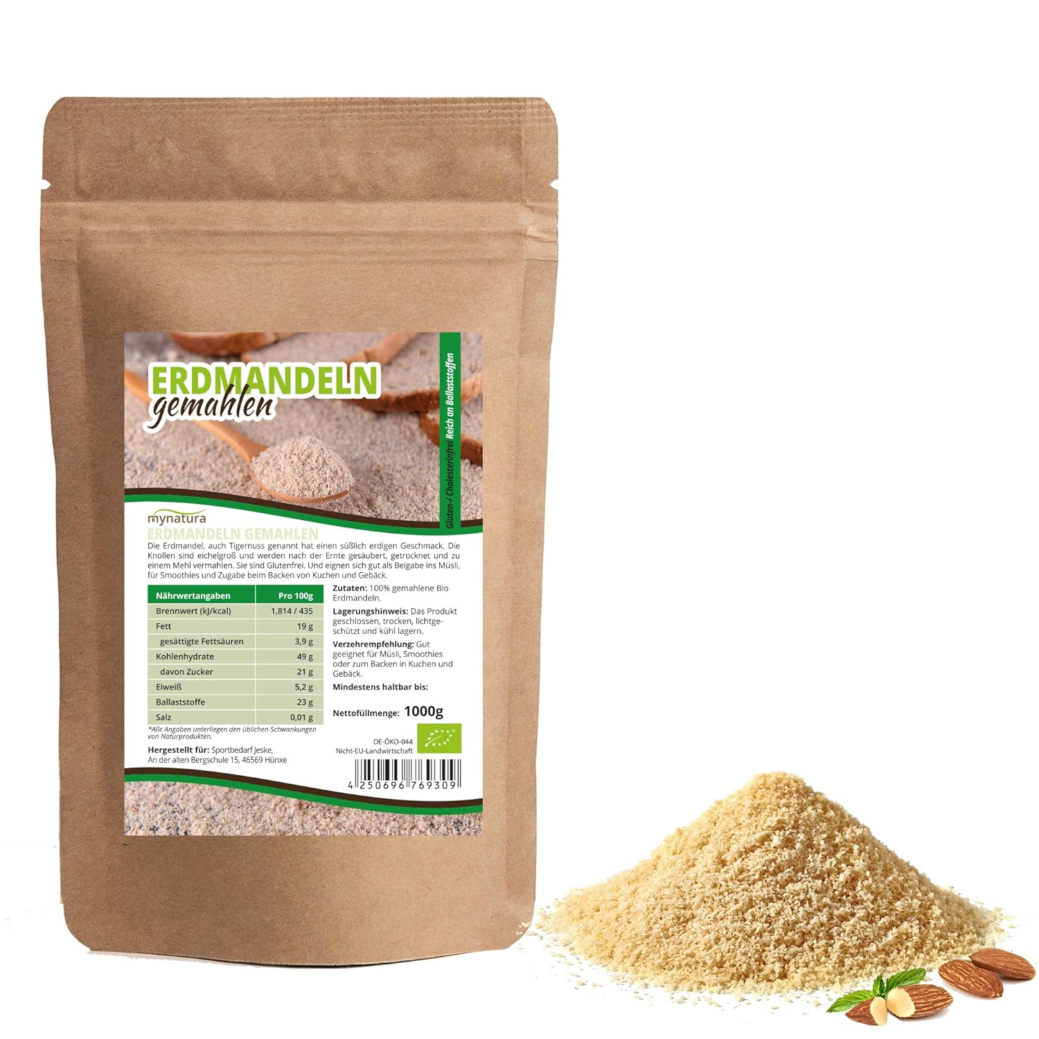 Mynatura Bio Erdmandelmehl 1000g I Erdmandel I Gemahlen I 100% ...