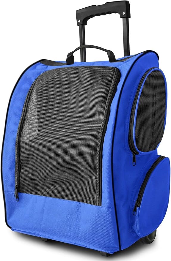 Amazon.com : Paws & Pals Rolling Backpack Travel Pet Carrier for Cats ...
