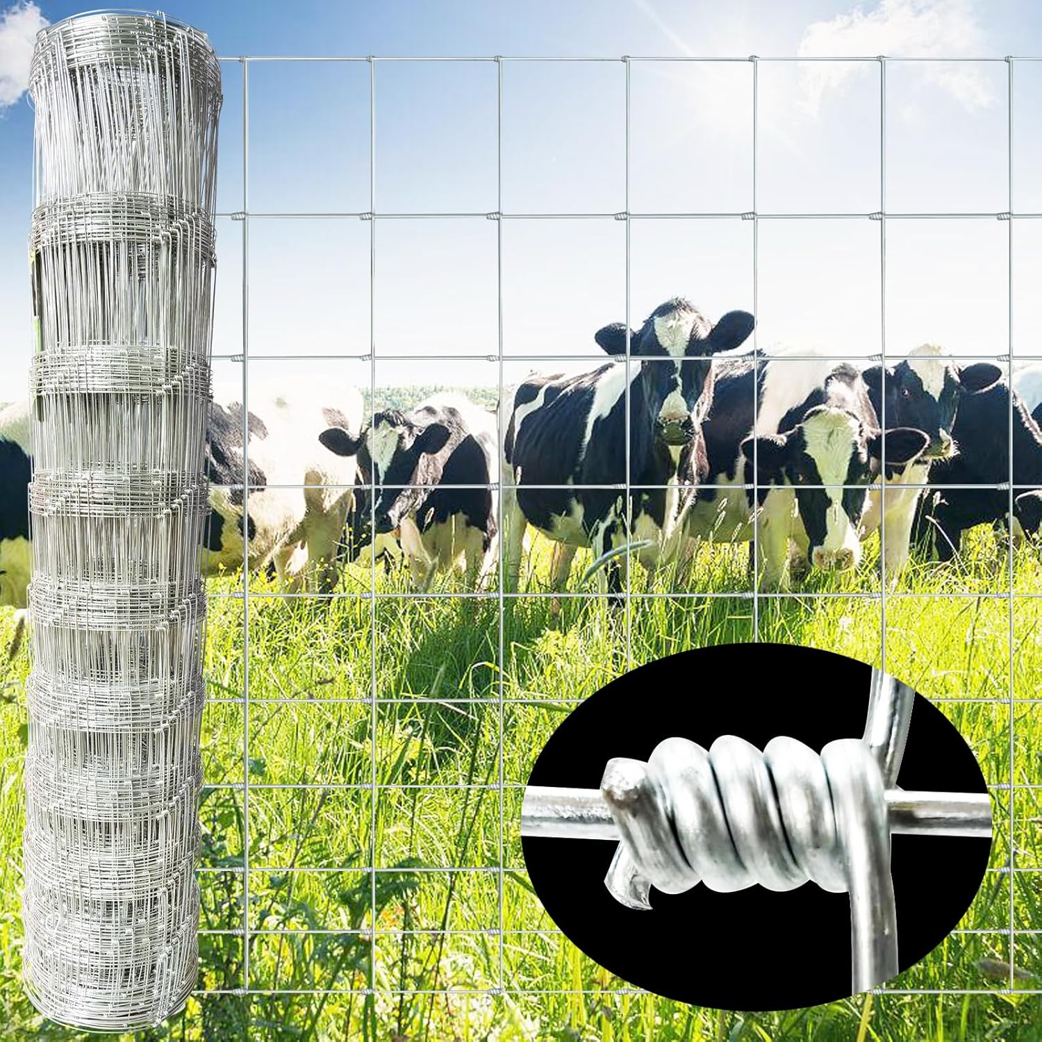 Amazon.com : Farm Fence 4ft x100ft, 13GA Thickened Heavy Zinc Coating ...