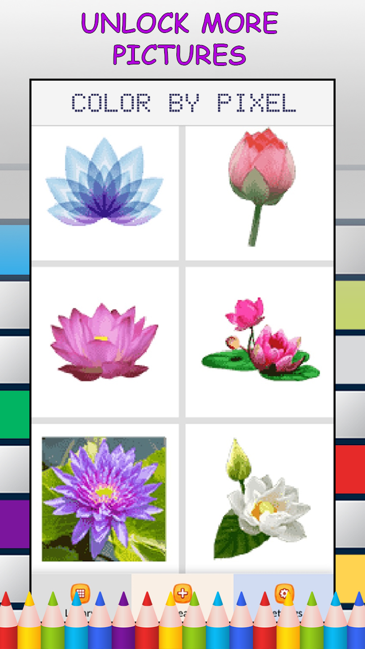 Lotus Flowers Color by Number - Pixel Art Game - App on Amazon Appstore