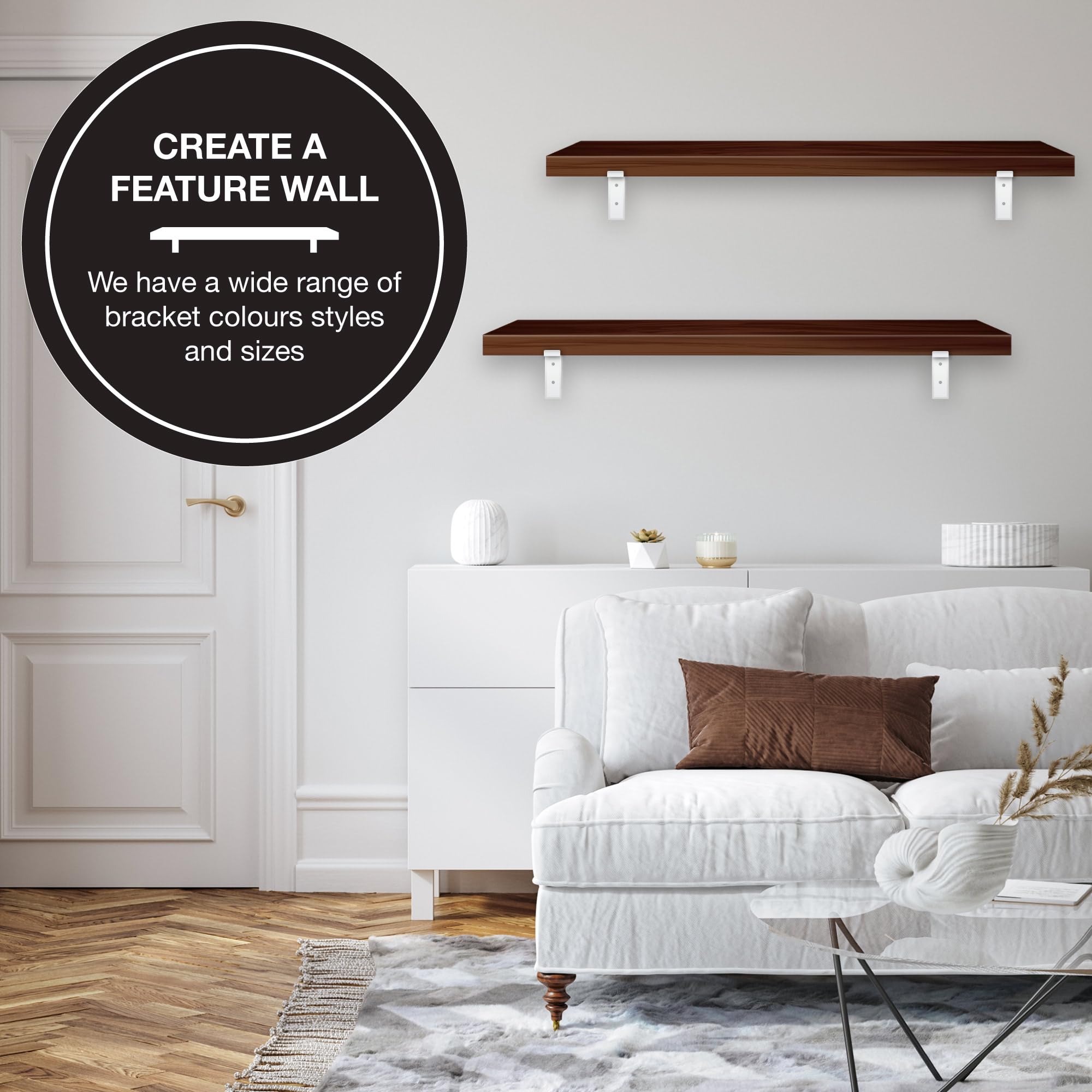 Top Notch Home and Living Heavy Duty Metal Shelf Brackets | Steel Up ...