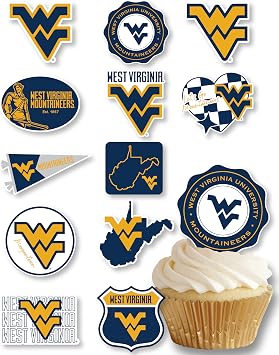 Amazon.com: West Virginia University Cupcake Topper Party Supplies for ...