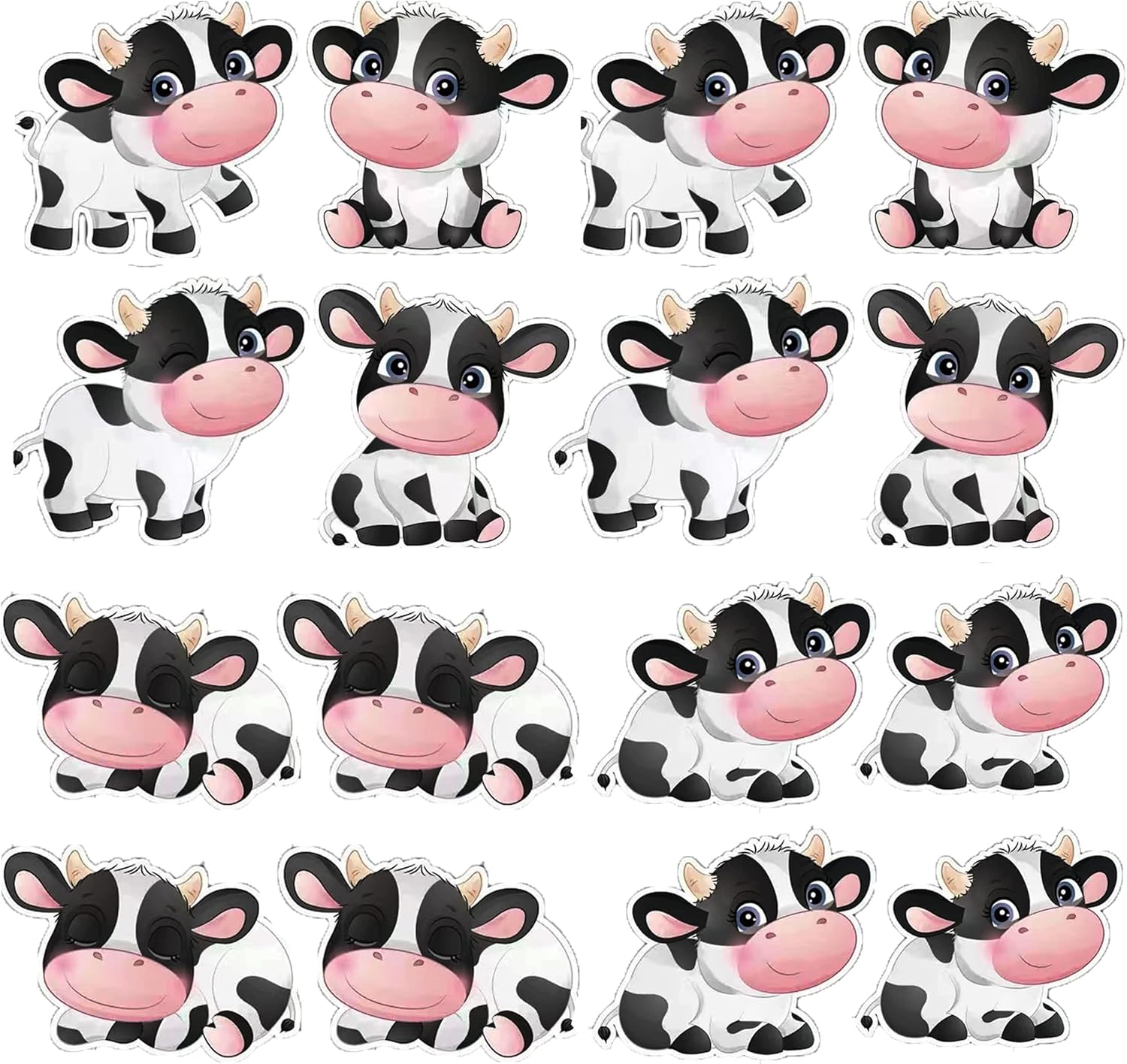Amazon.com: 32 Pieces Cow Print Cutouts Cow Print Farm Animal Party ...