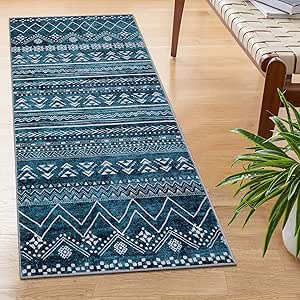 Amazon.com: Beeiva Bohemian Kitchen Rugs Washable, 2x4 Blue Bedside ...