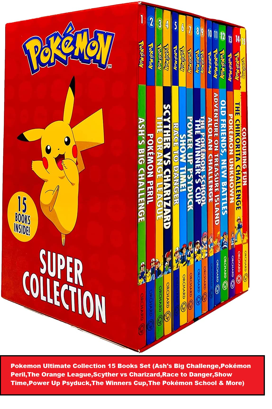 Pokemon Super Collection 15 Books Set Ashs Big Challenge Pokemon ...