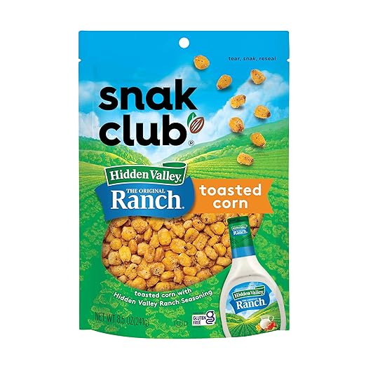 Amazon.com: Snak Club Toasted Corn with Hidden Valley Ranch Seasoning ...