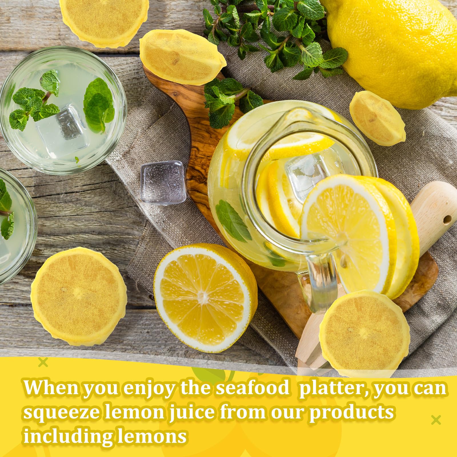 Snapklik.com : Gulfmew 200 Pack Lemon Wedge Stretch Wraps Covers Lemon ...