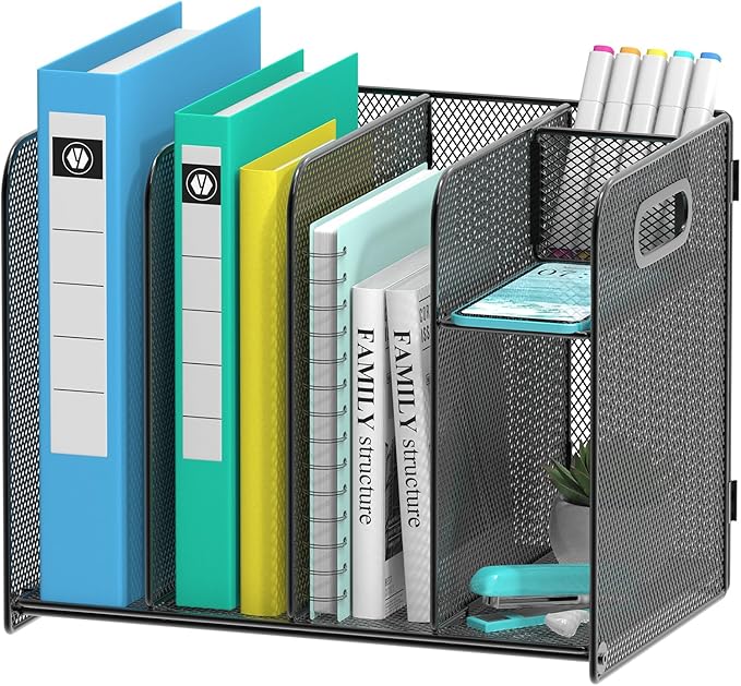 Amazon.com: samstar Vertical Magazine File Holder, Desk File Organizer ...