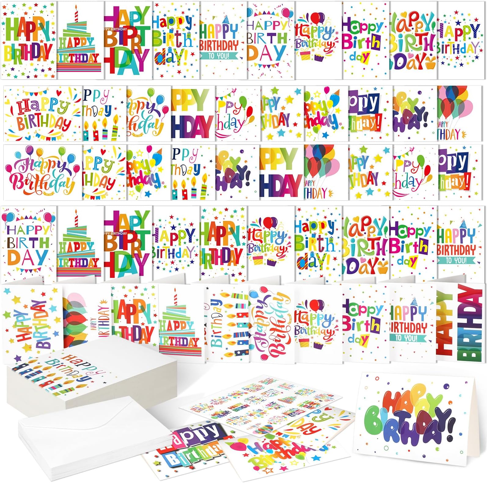 Amazon.com : 30 Safari Happy Birthday Cards Bulk | Kids Birthday Card ...