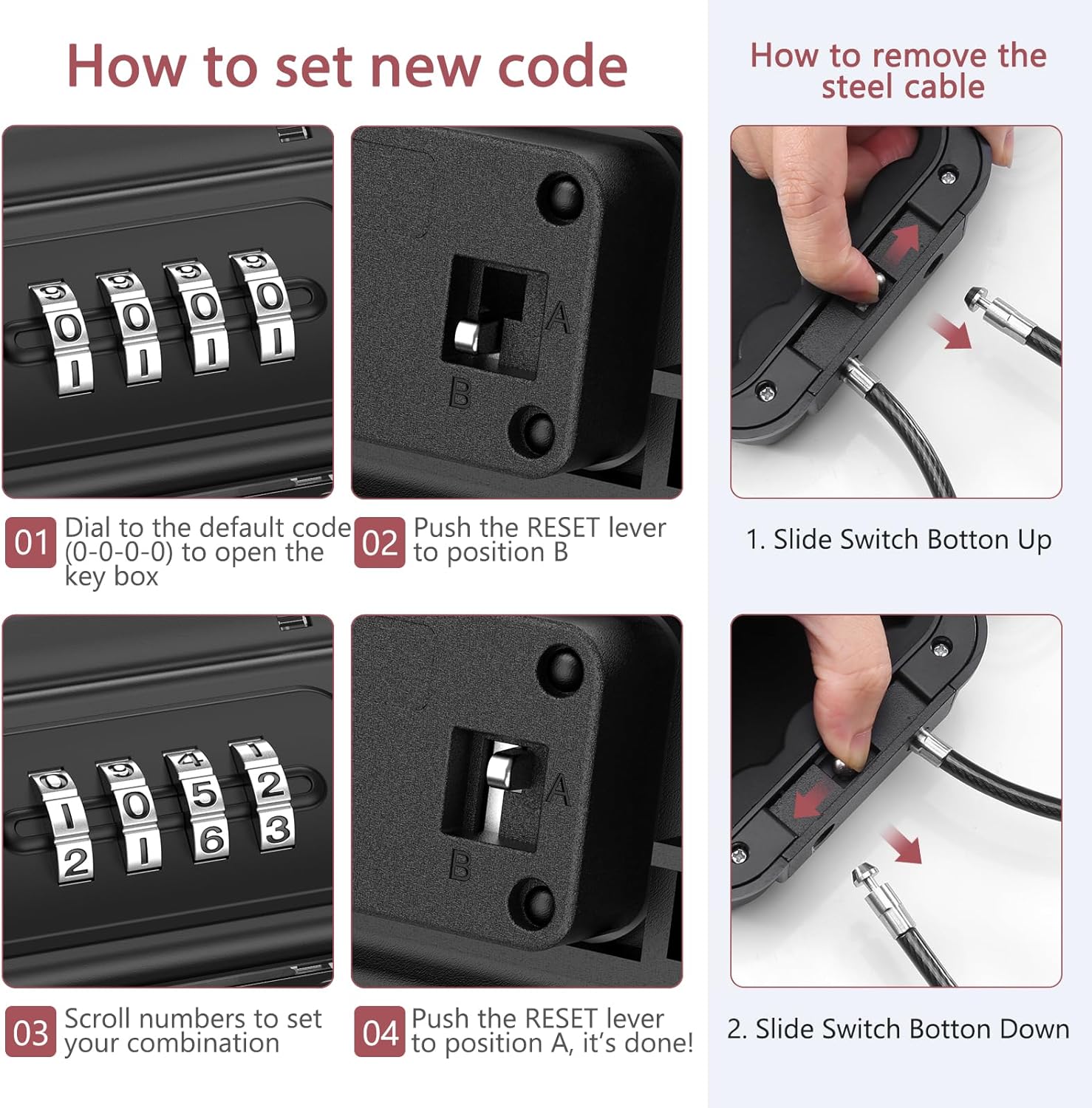 LOFICOPER Portable Lock Box, Beach Security Box for Travel, Anti-Theft ...