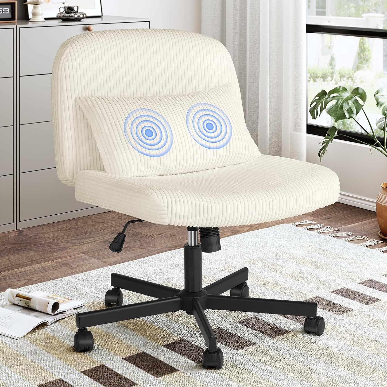 Amazon.com: Criss Cross Chair with Wheels, Corduroy Massage Cross ...