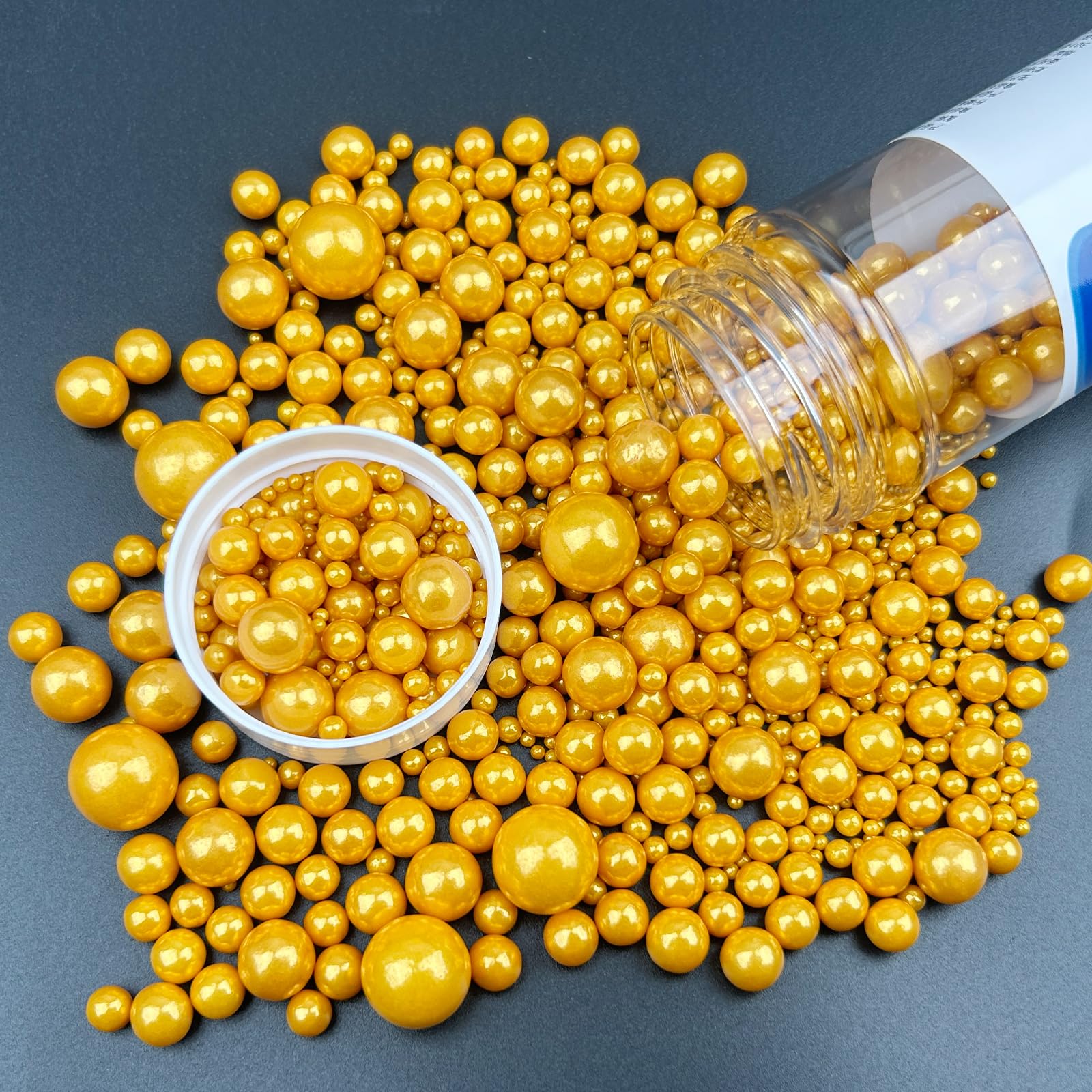 Snapklik.com : Edible Pearls Sugar Sprinkles Gold Sugar Sprinkle 130g/4 ...