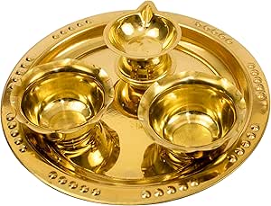 Amazon.com: Spillbox Traditional Handcrafted Ganesha Brass Puja | Pooja ...