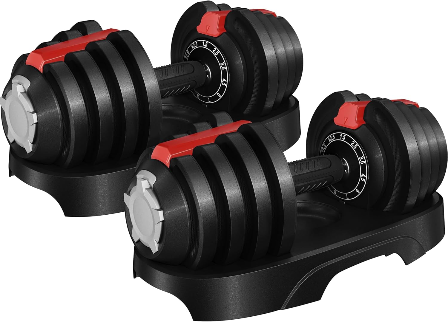 Yaheetech Adjustable Dumbbells 12.5KG/18KG/24KG/40KG Dumbbell Set Space ...