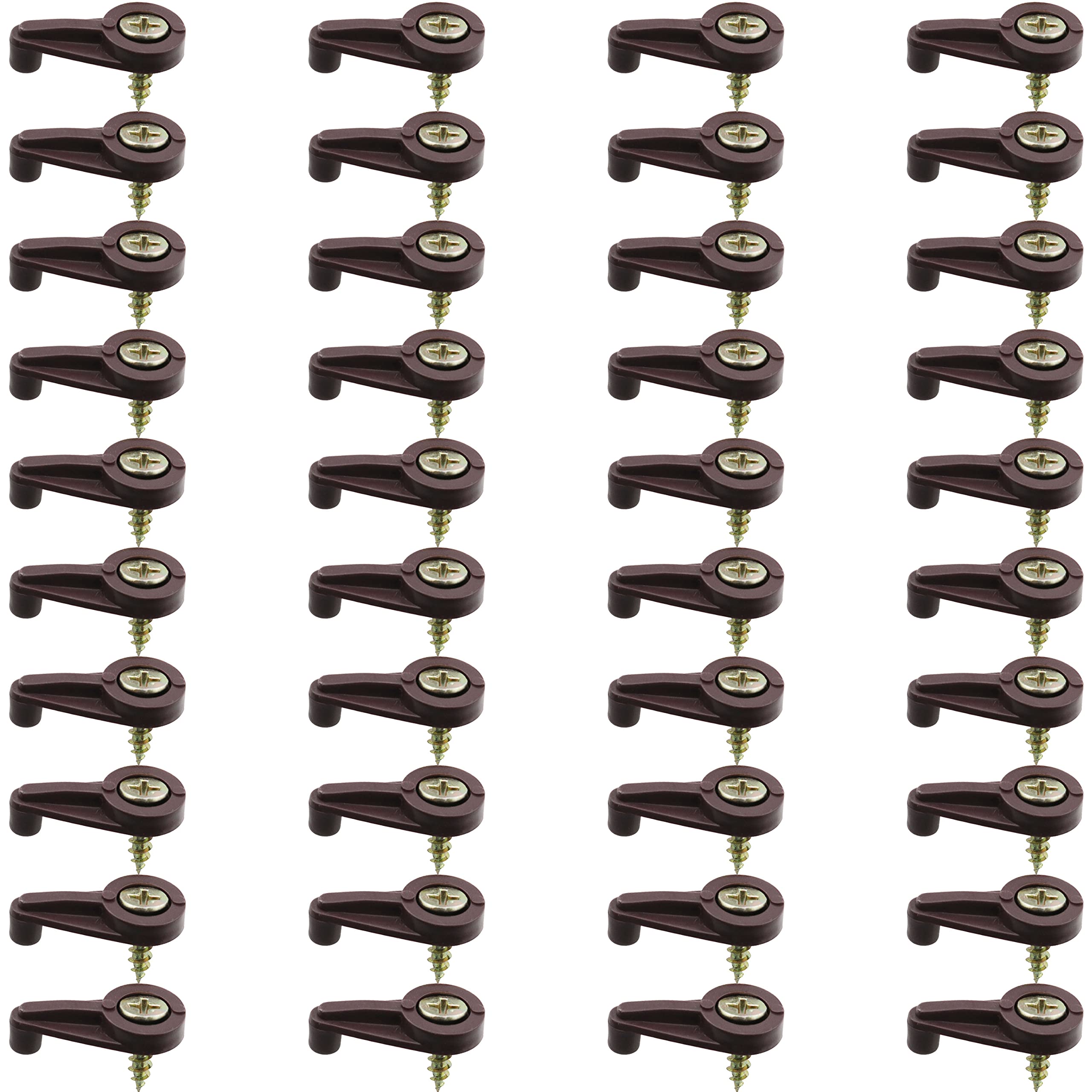 ITROLLE Glass Retainer Clip 40PCS 4mm Brown Glass Cabinet Clips Glass ...