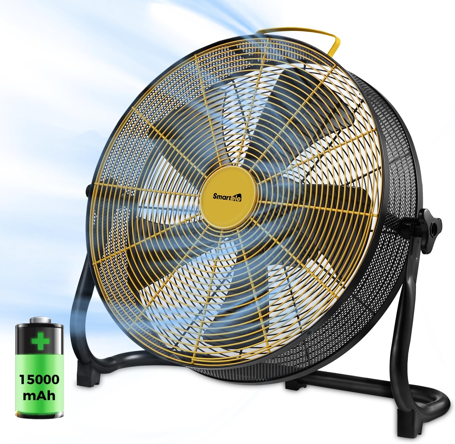 Amazon.com: Airvention Rechargeable Battery Operated Drum Fan, 12 inch ...