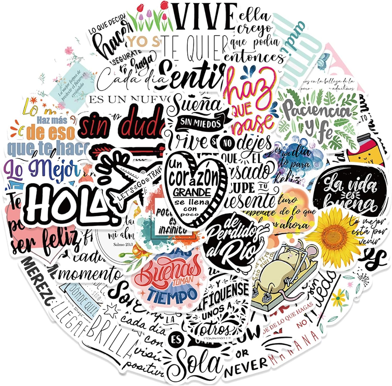 Amazon.com: Spanish Inspirational Stickers 50 Pcs : Toys & Games