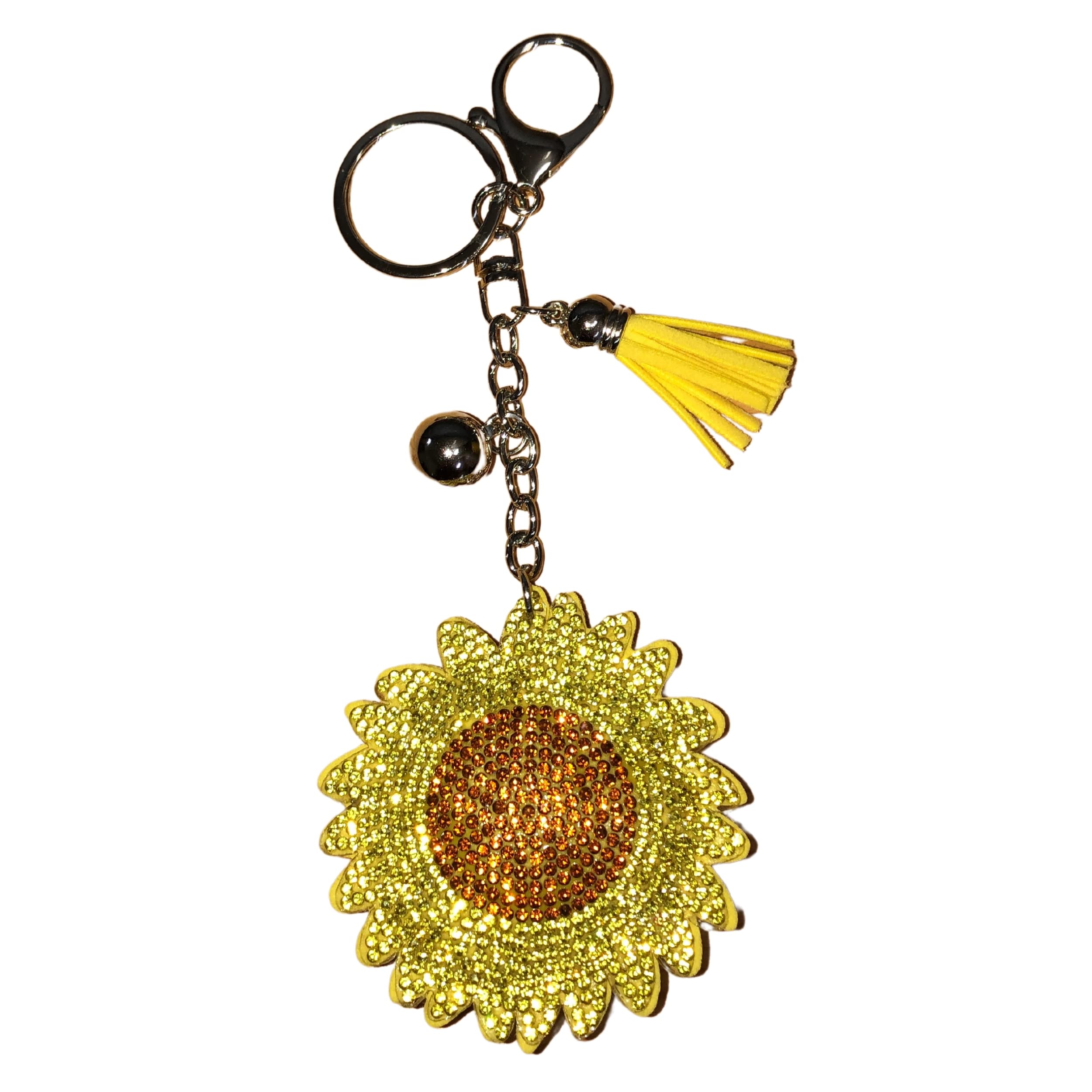 Amazon.com: Popfizzy Bling Yellow Sunflower Keychain for Women and ...