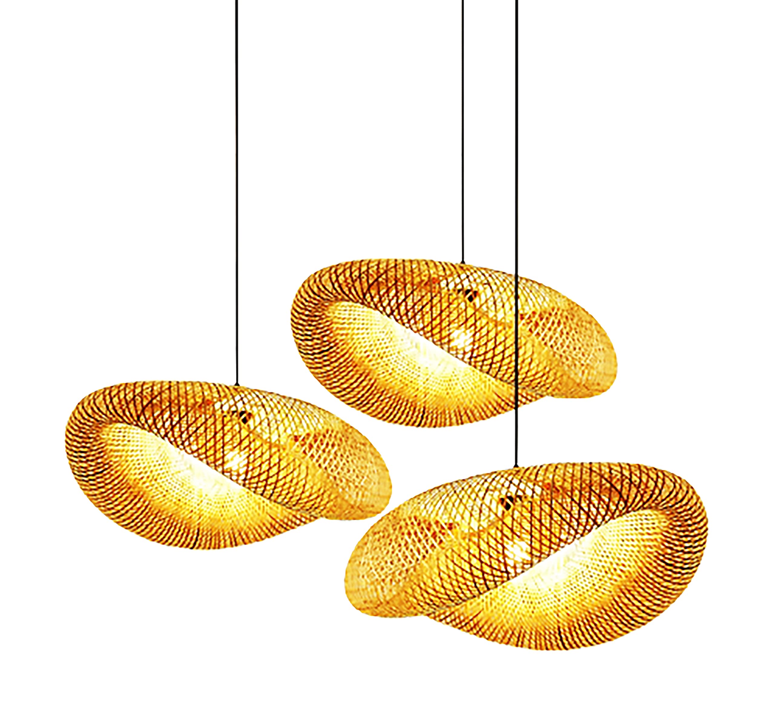 Chandler Bamboo Pendant Light 24 inch Natural Bamboo Ceiling Lamp ...