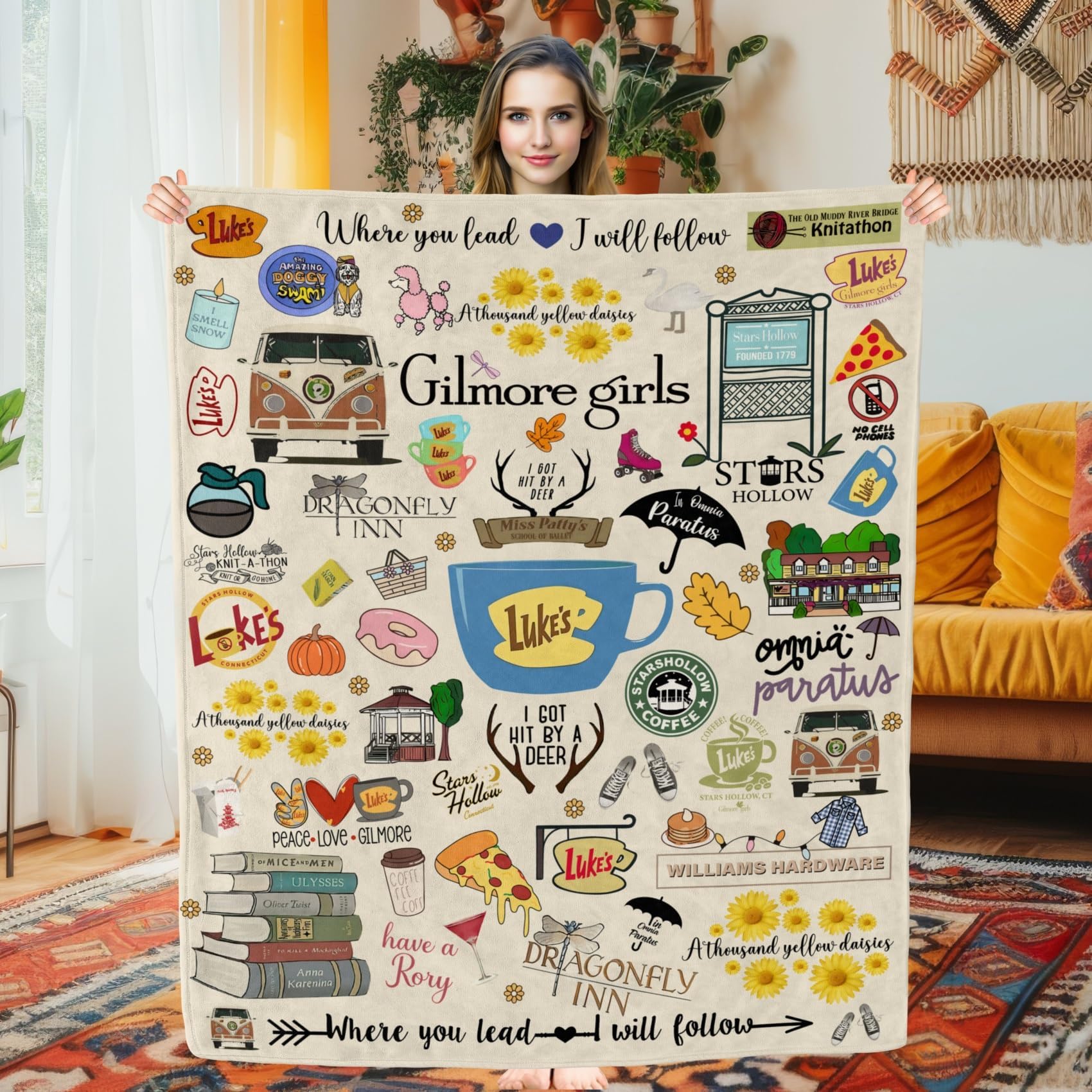 Amazon.com: Gilmore Girls Throw Blanket Flannel Blanket Ultra-Soft ...