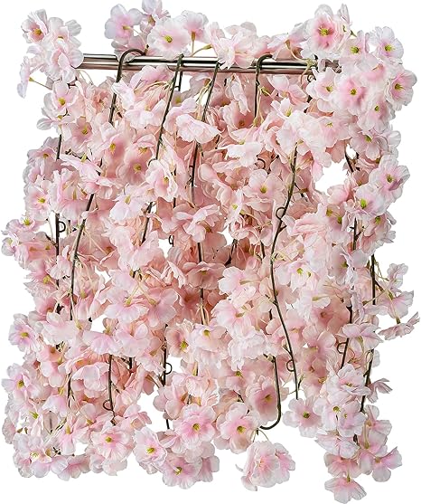 Amazon.com: MAQIHAN 2PCS Cherry Blossom Garland - Hanging Cherry ...