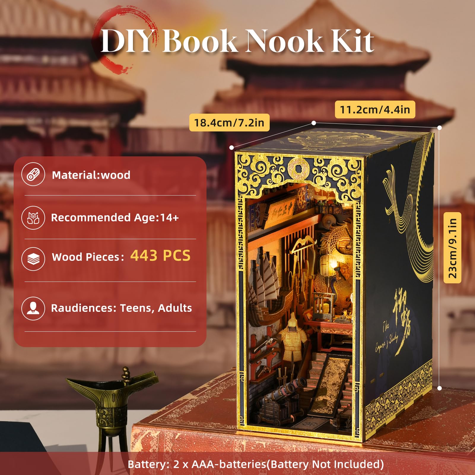 Snapklik.com : MiniCity Book Nook Kit, DIY Dollhouse Booknook, Book ...