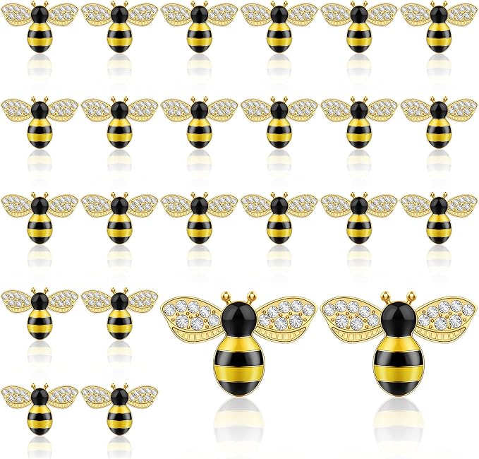 Amazon.com: WILLBOND Enamel Bee Charms Pendants Bee Rhinestone Charms ...