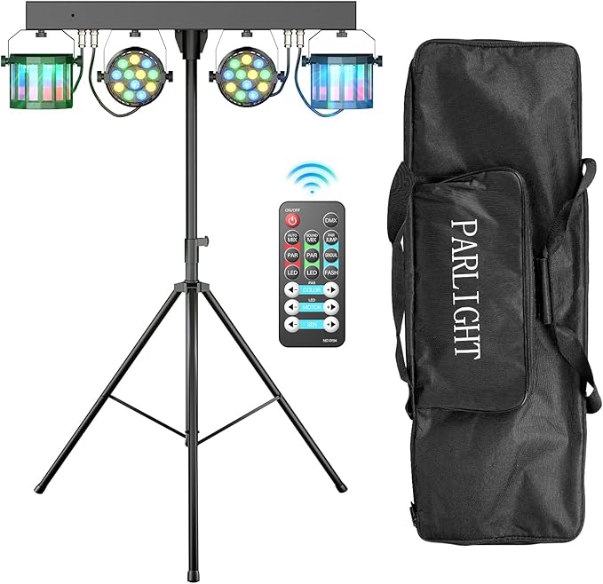 Amazon.com: 5 in 1 Dj Lights with Stand 5.9ft,Led Dj Par Lights+Effect ...