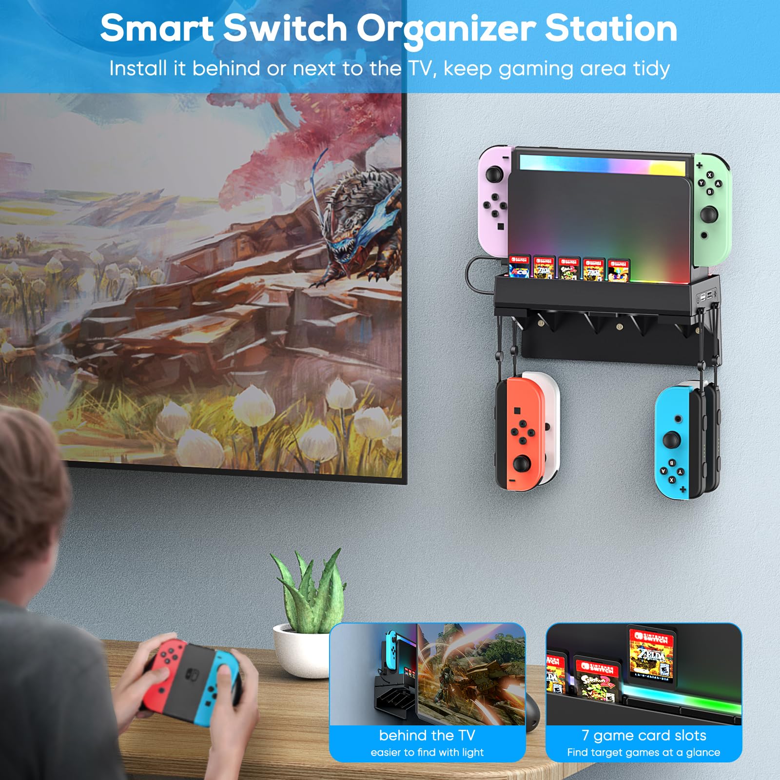 Snapklik.com : WOLIBEAR Wall Mount Kit For Nintendo Switch And Switch ...
