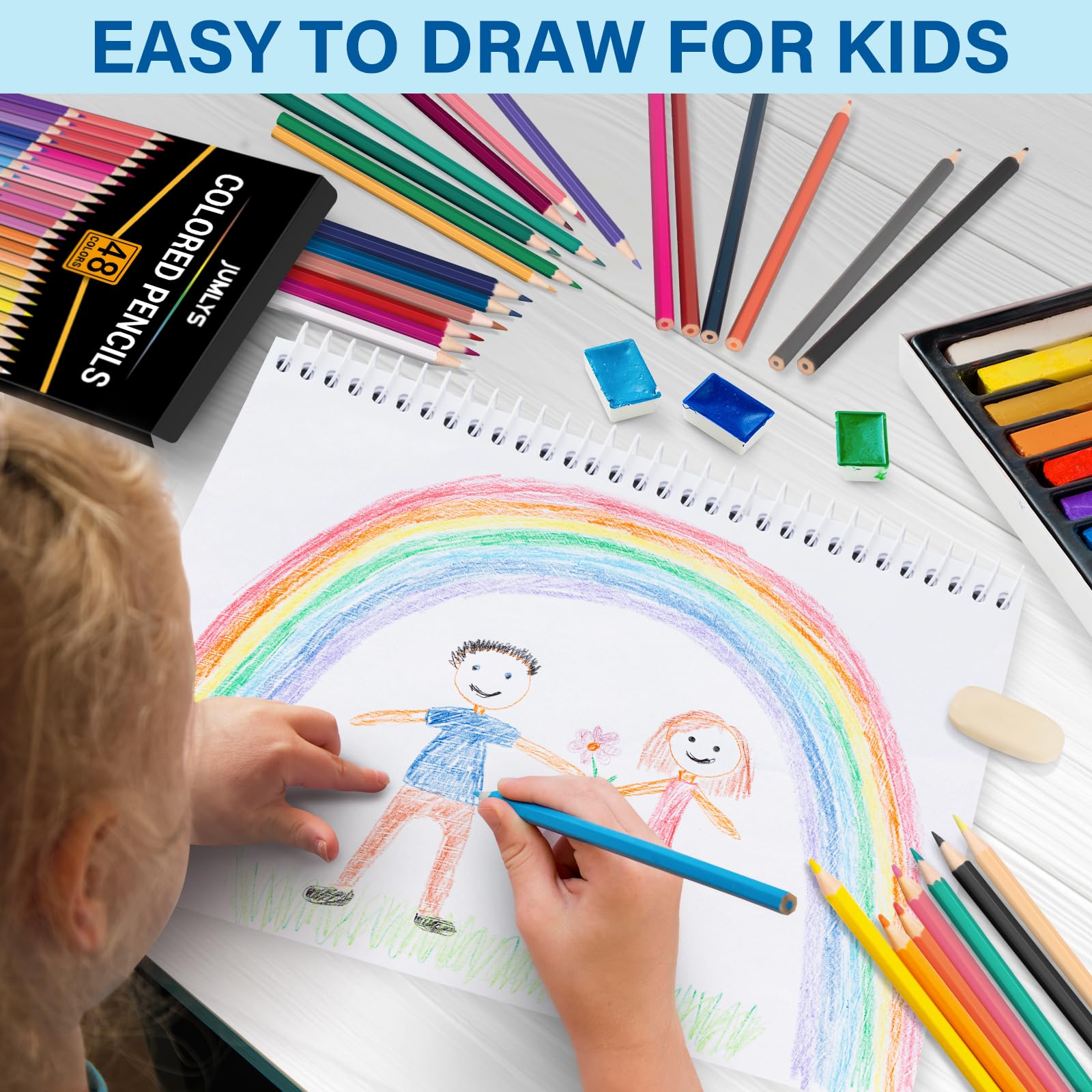 Snapklik.com : 48 Pack Colored Pencils Set, Pre-sharpened Coloring ...