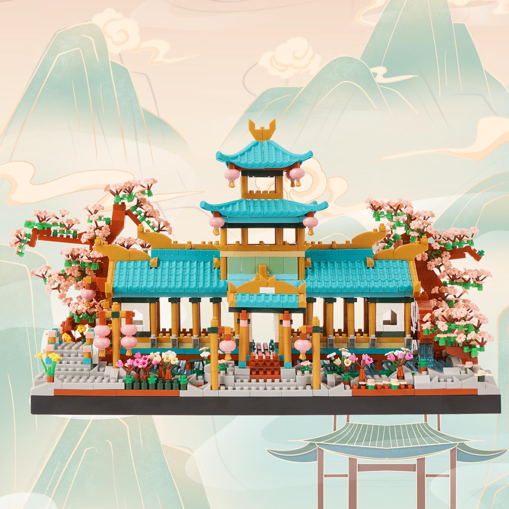 Snapklik.com : Micro Building Blocks, Chinese Classical Garden Building ...