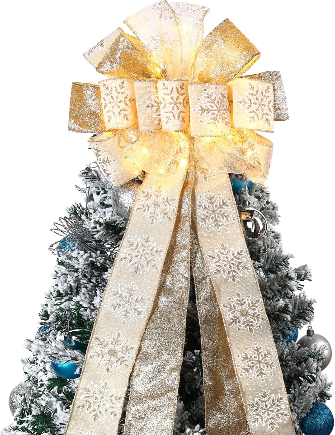 Amazon.com: Zeyune Christmas Tree Topper 12 x 45 inches Large Christmas ...