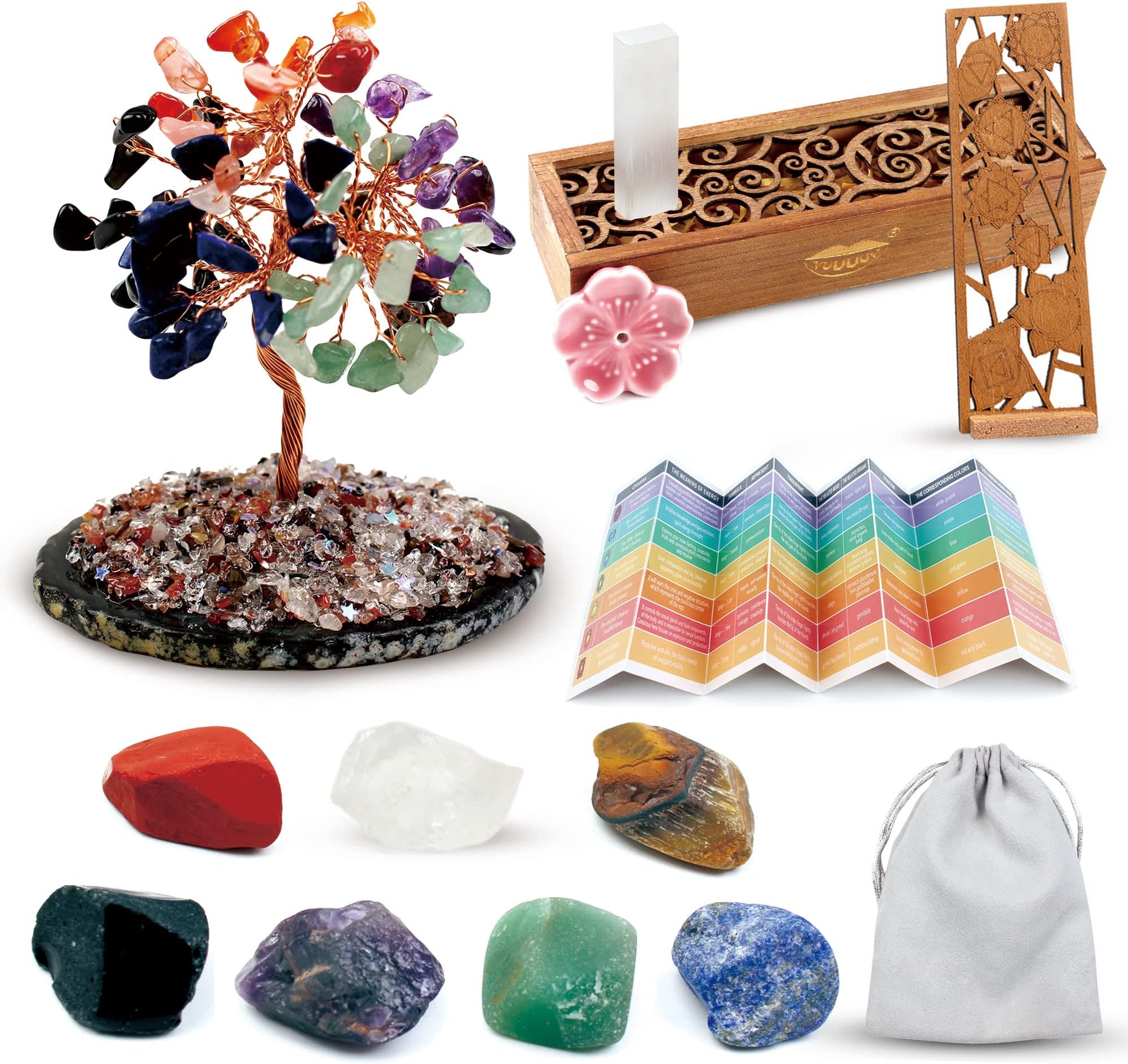 Amazon.com: Nuenen 25 Pieces Merkaba Star Crystal Worry Stones Bulk 0.7 ...