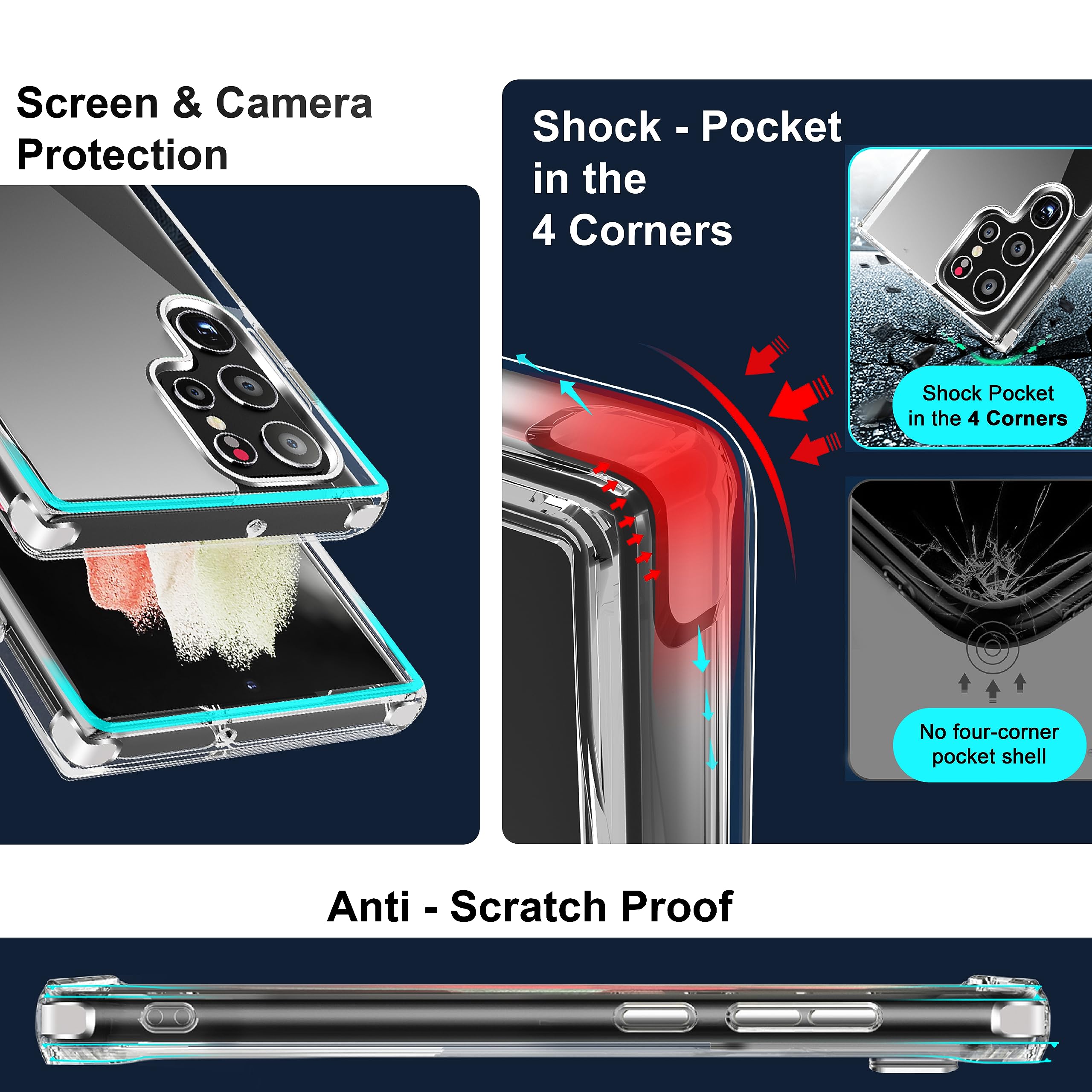 Snapklik.com : CEDO Kickstand For Samsung Galaxy S23 Ultra Case, 3-Way ...