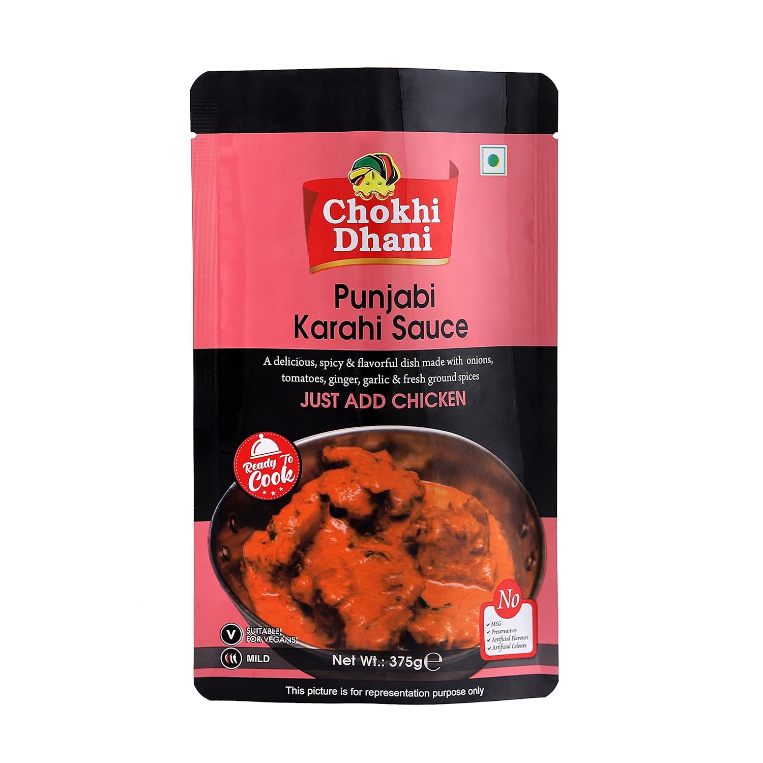 Chokhi Dhani Foods Punjabi Karahi Sauce 375gm | Veg Instant Gravy Sauce ...