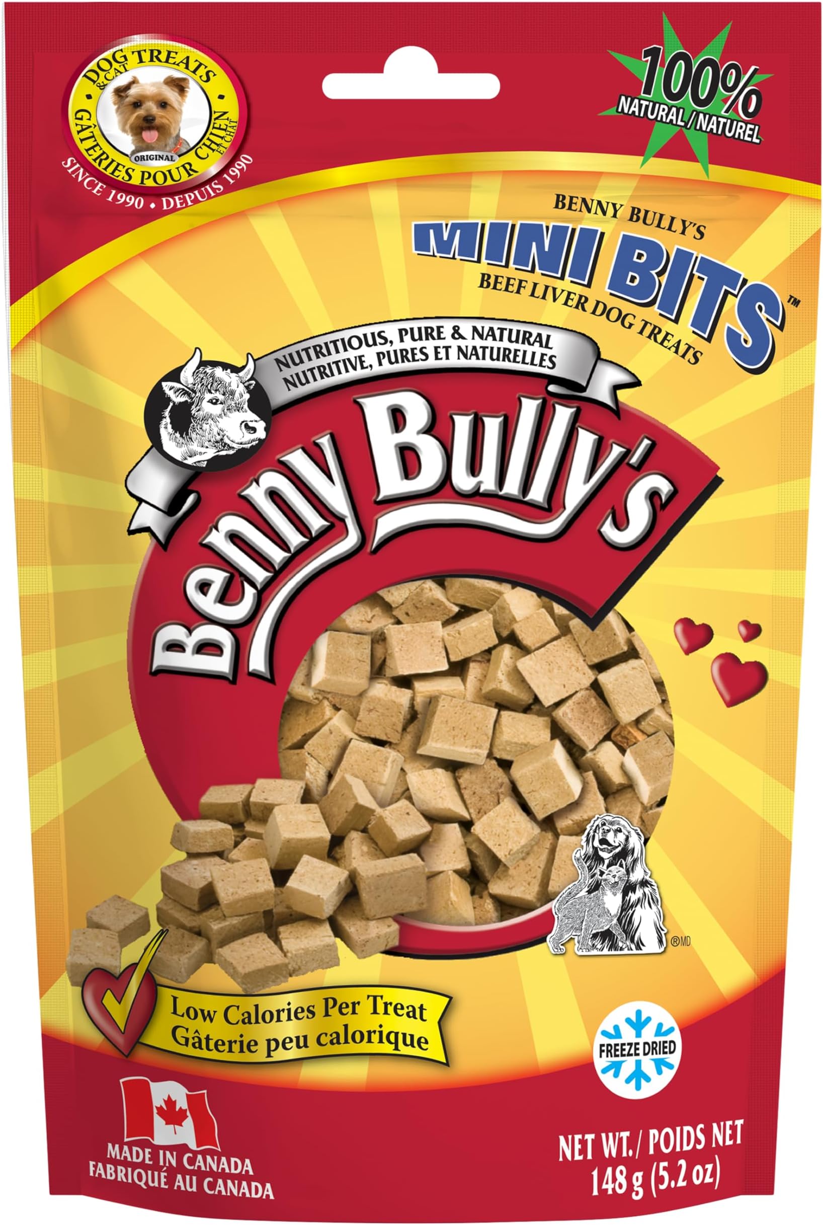 Benny Bullys Beef Liver Mini Bites - Freeze Dried Beef Liver Dog Treats ...