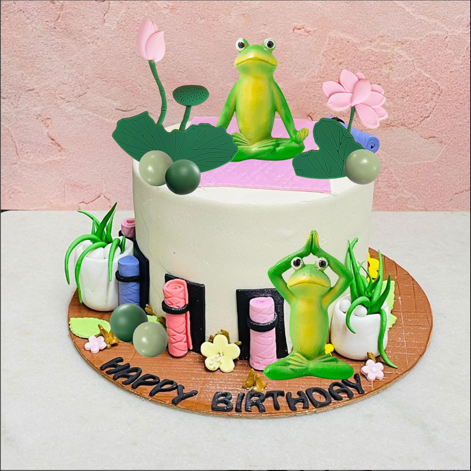 Cake Topper LaVenty Frog - Mushroom & Daisy Cottage Core Decorations ...