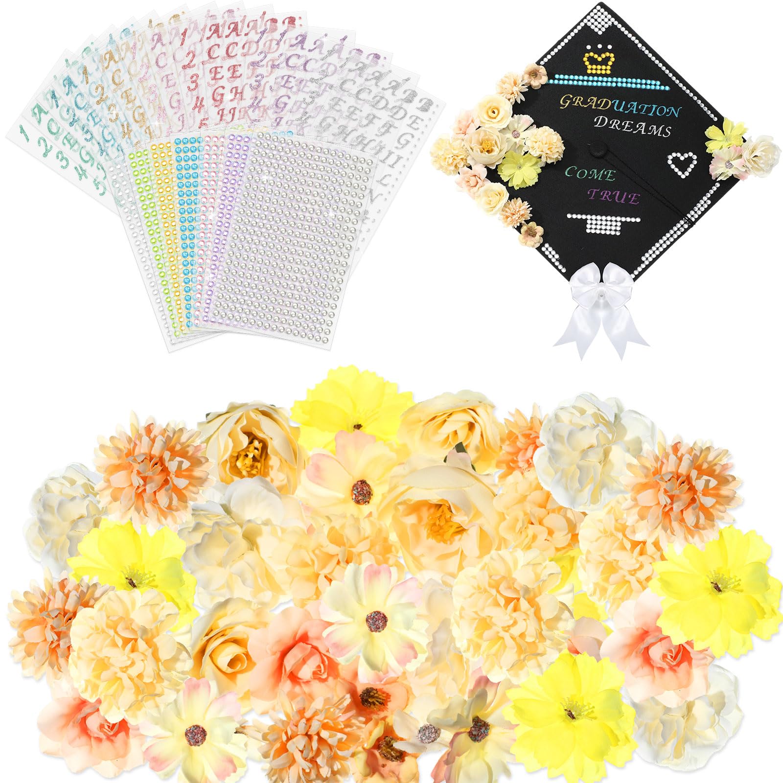 Amazon.com: 40 Pcs Handmade Graduation Cap Decoration Kit Include 18 ...