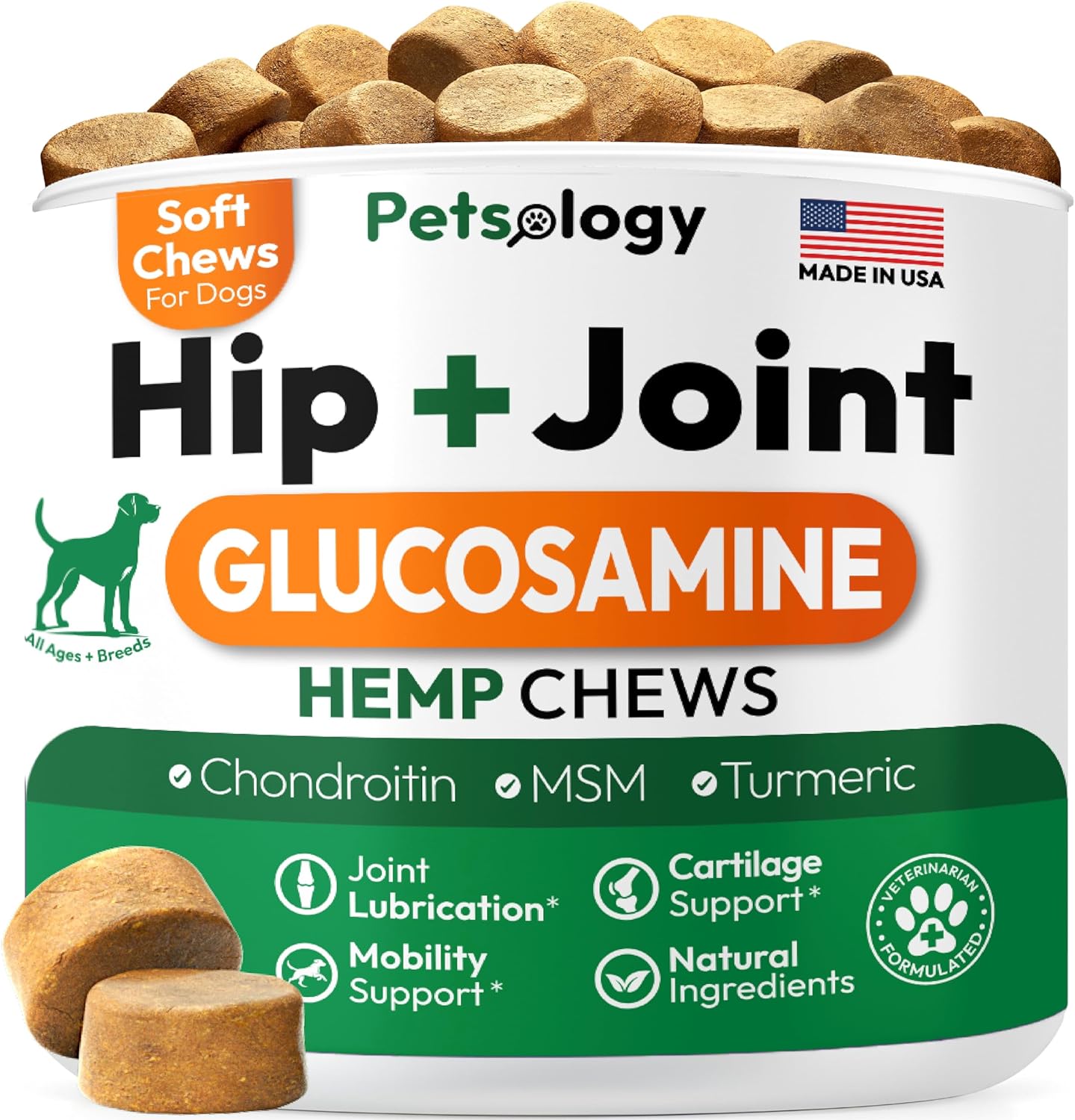 Amazon.com : Hip & Joint Chews for Dogs – with Glucosamine, Chondroitin ...