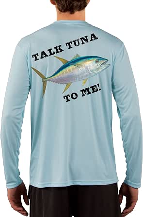 Amazon.com: Skiff Life Tuna Fishing Shirts - Long Sleeve Moisture Wick ...