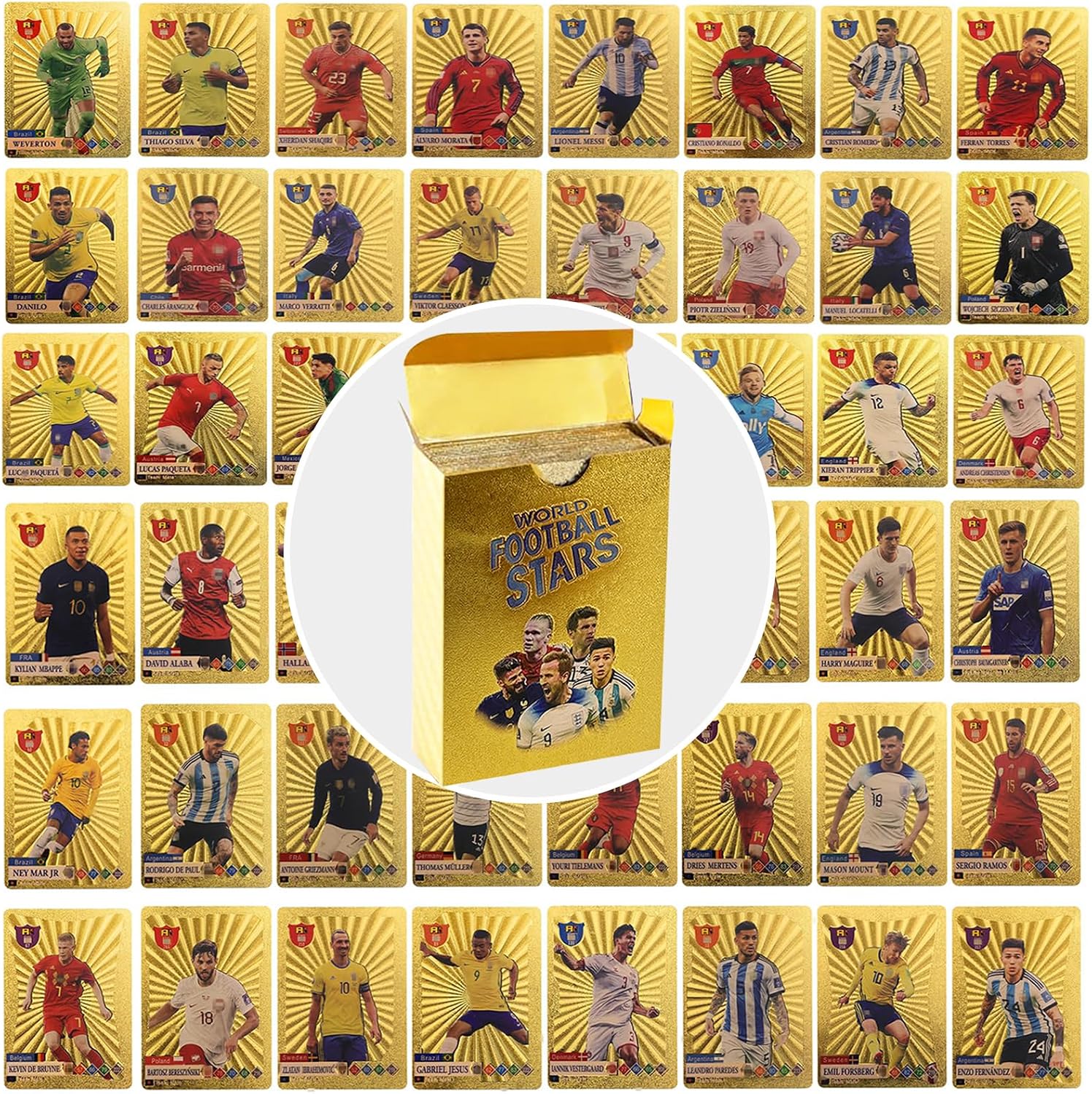 Amazon.com: Soccer Cards 2024,World Cup Soccer Star Trading Cards ...