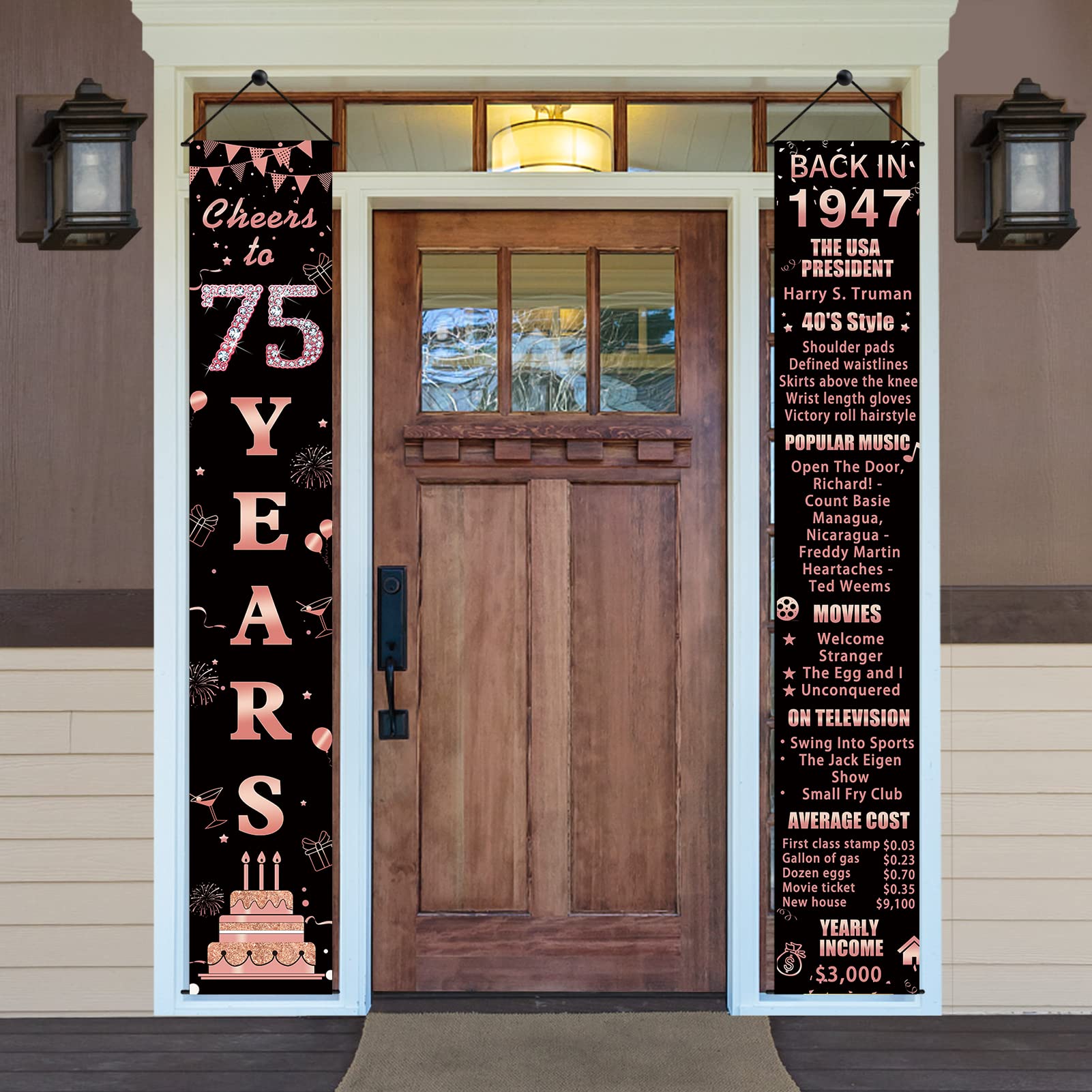 75th Birthday Decorations Back In 1947 Cheers To 75 Years | Desertcart ...