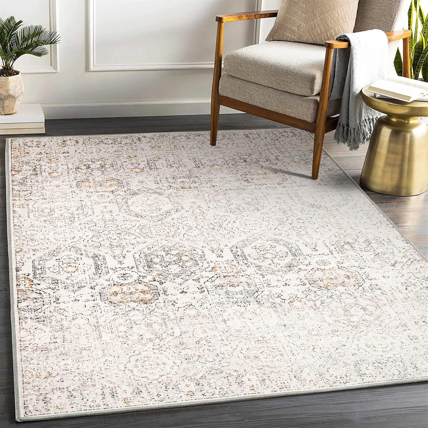 Amazon.com: RoomTalks Boho Modern Farmhouse 5x7 Area Rug for Kitchen ...