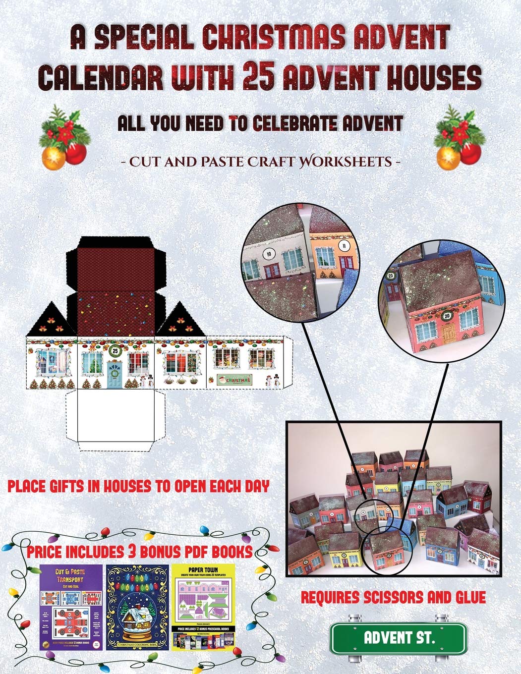 Buy Cut and Paste Craft Worksheets (A special Christmas advent with 25 ...