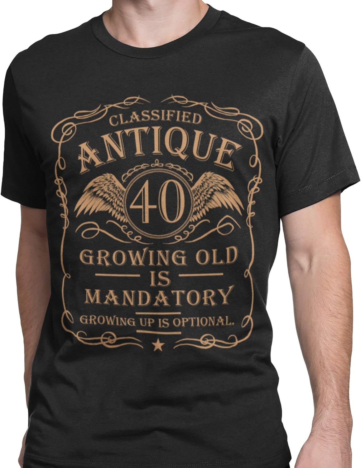 40th Birthday T Shirt Vintage Growing Old Is Mandatory 40th Gifts 40th-birthday-t-shirt-vintage-growing-old-is-mandatory-40th-gifts