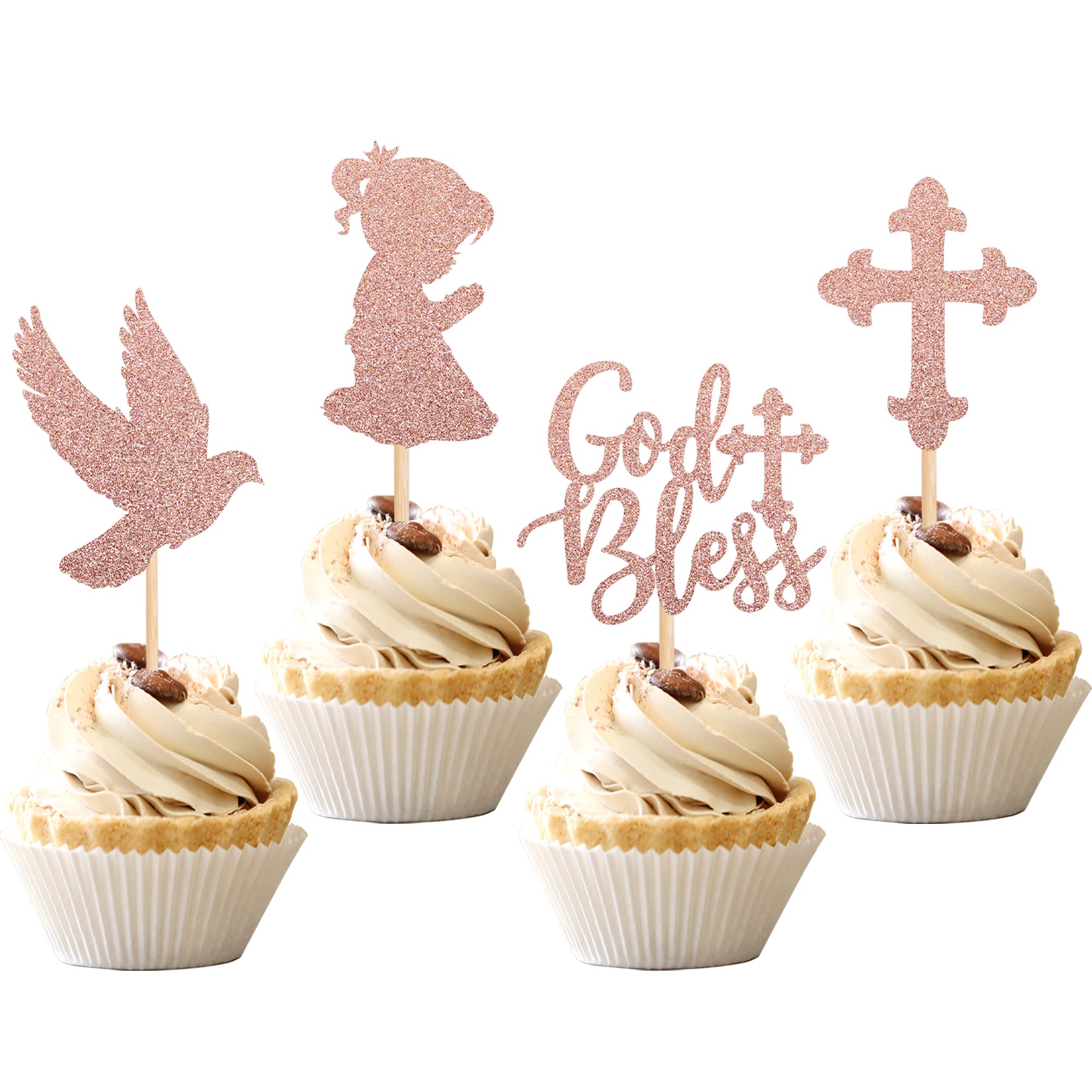 Christening Cupcake Toppers