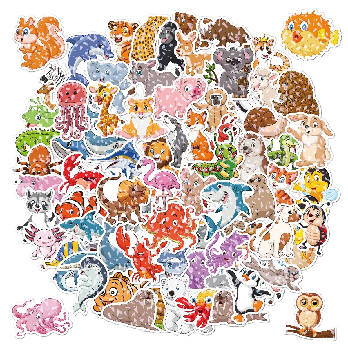 Amazon.com: HIN LUNG 100 Pcs Cute Animal Stickers, Kawaii Stickers for ...