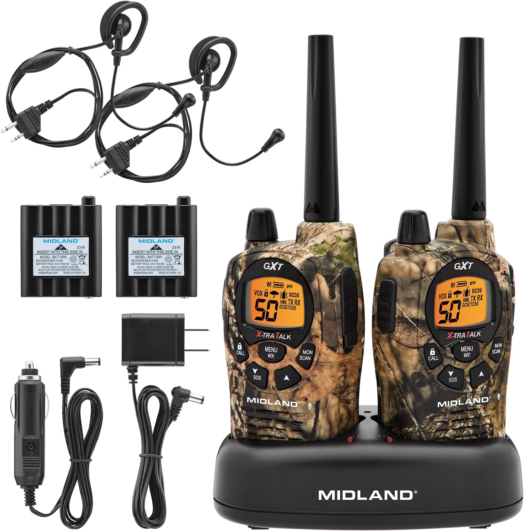 Amazon.com: Midland GXT1050VP4 Walkie Talkies Long Range - Two-Way ...