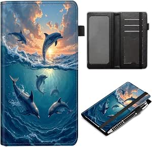 Amazon.com: RMJKXQZG Leather Checkbook Wallet, RFID Blocking Pen Holder ...