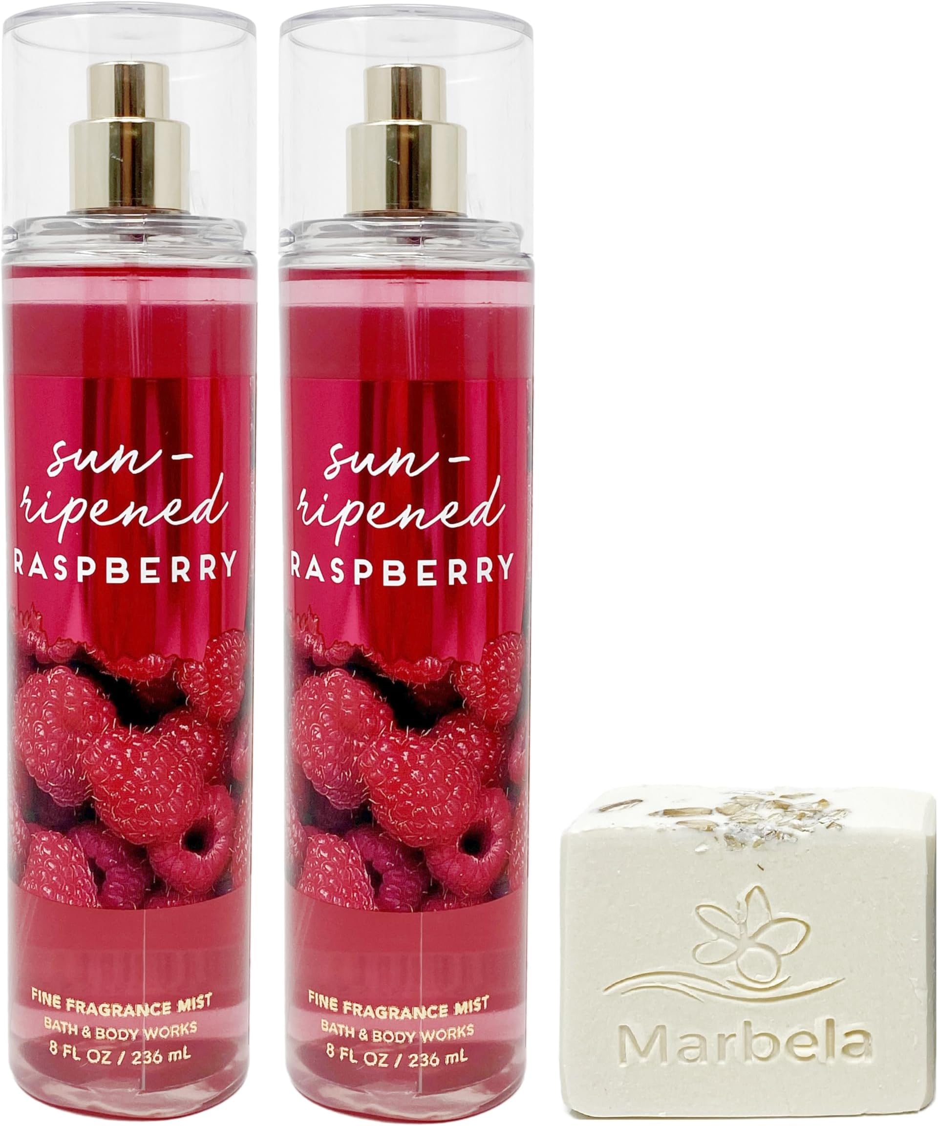 Amazon.com : Bath & Body Works Sun-Ripened Raspberry - 2 pack of Fine ...